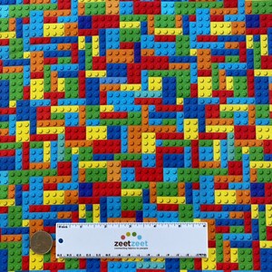 BUILDING BLOCKS PRIMARY Colors 100% Cotton Fabric by the Yard or Select ...