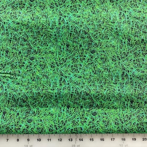 GREEN GRASS Fabric - Cotton Quilt Fabric by the Yard or Length ...