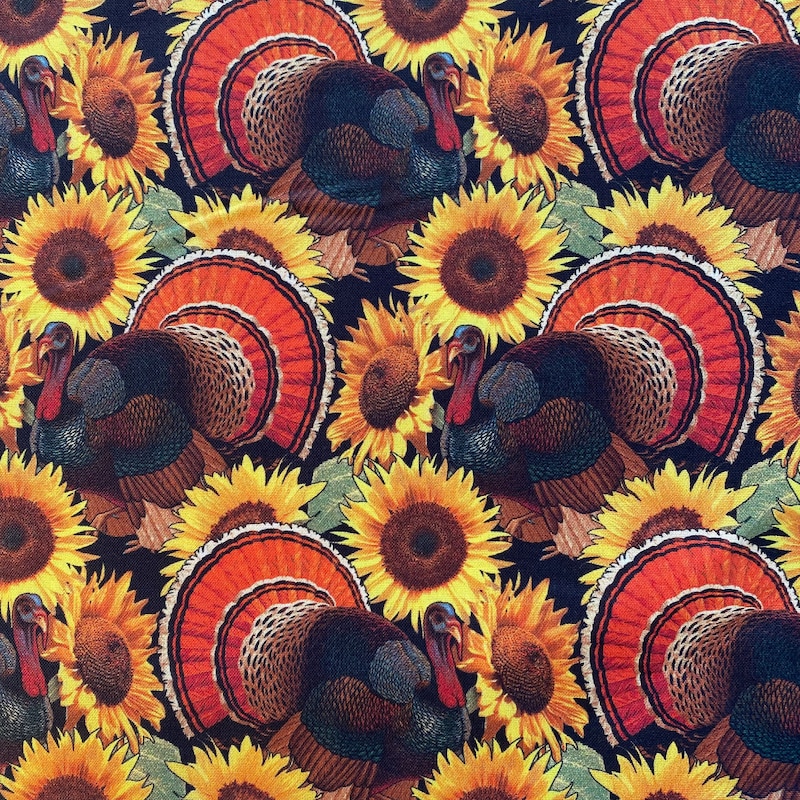 Thanksgiving Fabric - Etsy