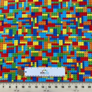 BUILDING BLOCKS PRIMARY Colors 100% Cotton Fabric by Yard or Select ...
