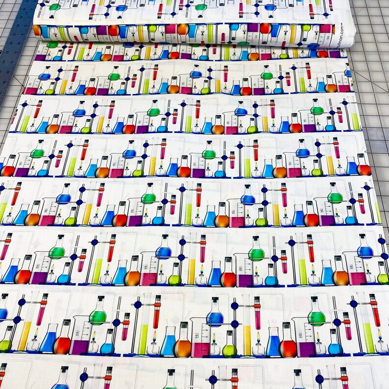 SCIENCE Fair 3 BRIGHT IDEA Fabric Robert Kaufman Fabric | Etsy