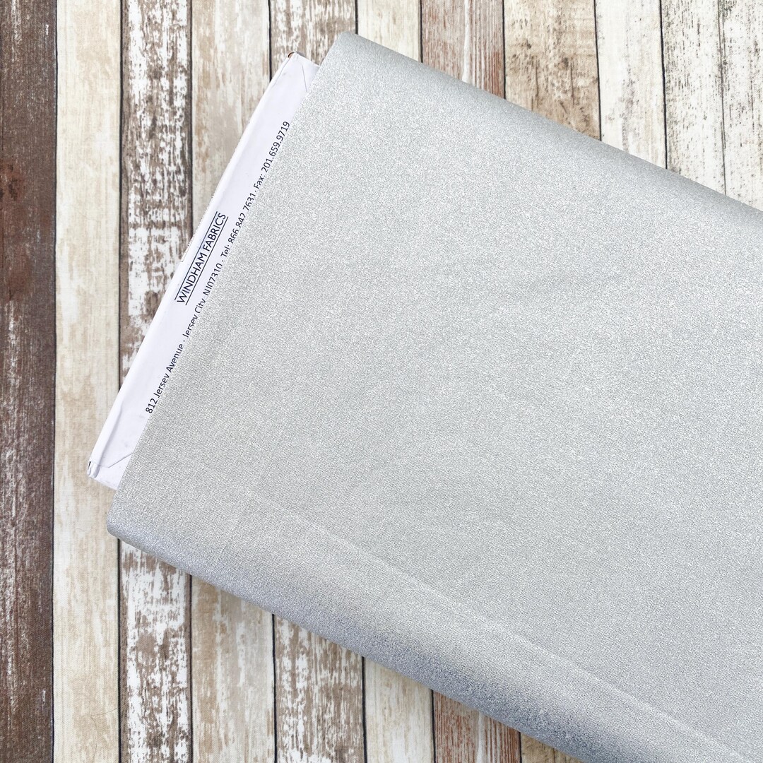 SILVER QUILTING Cotton Fabric - Metallic Silver 38934M-2 by Whistler ...