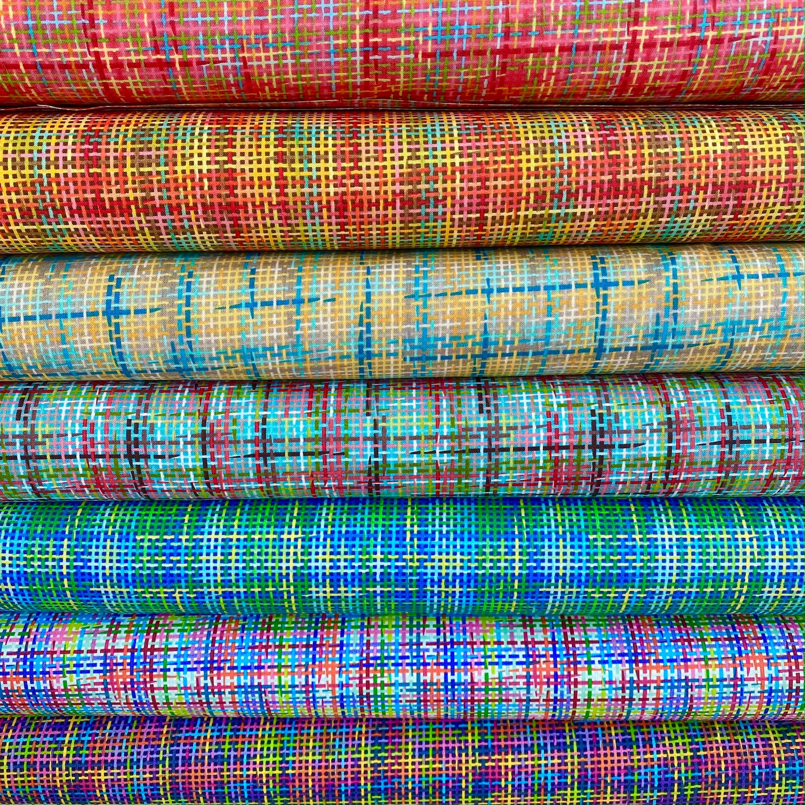 Printed DONEGAL TWEED PLAID Fabric by the Yard or Cut, 100% Cotton ...