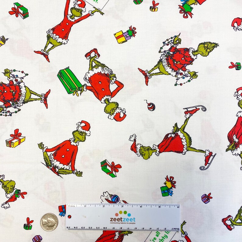 How the GRINCH Stole CHRISTMAS Fabric Robert Kaufman - Etsy