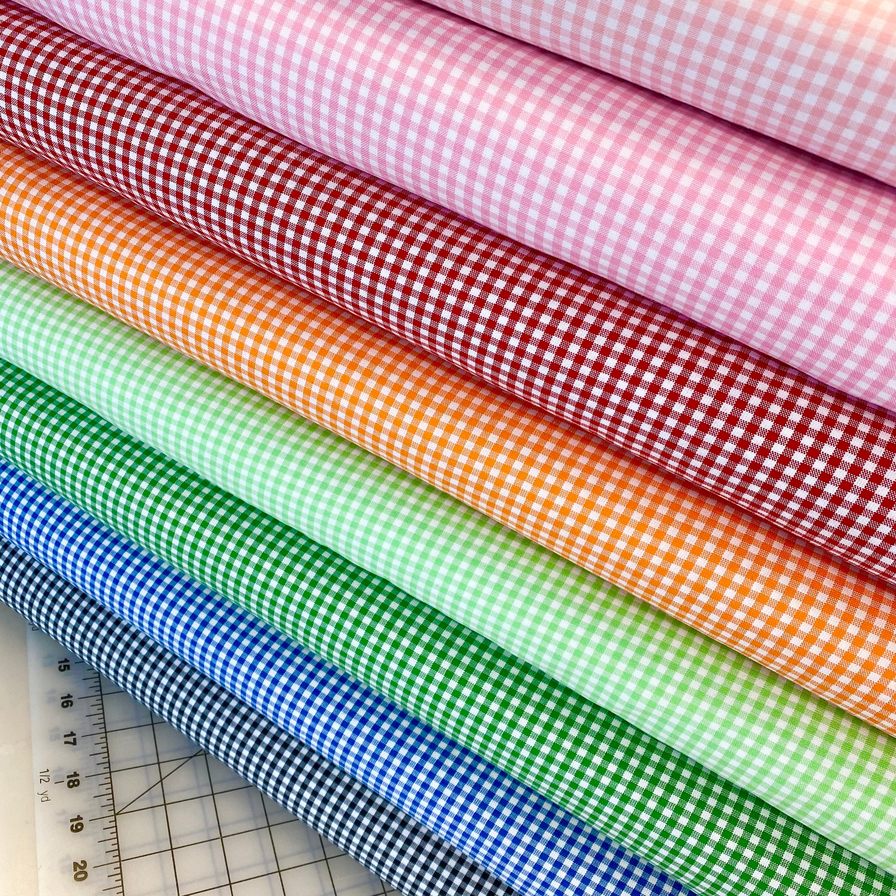 GINGHAM CHECK 1/8" Blush Pink & White 100% Cotton Fabric - by the Yard ...