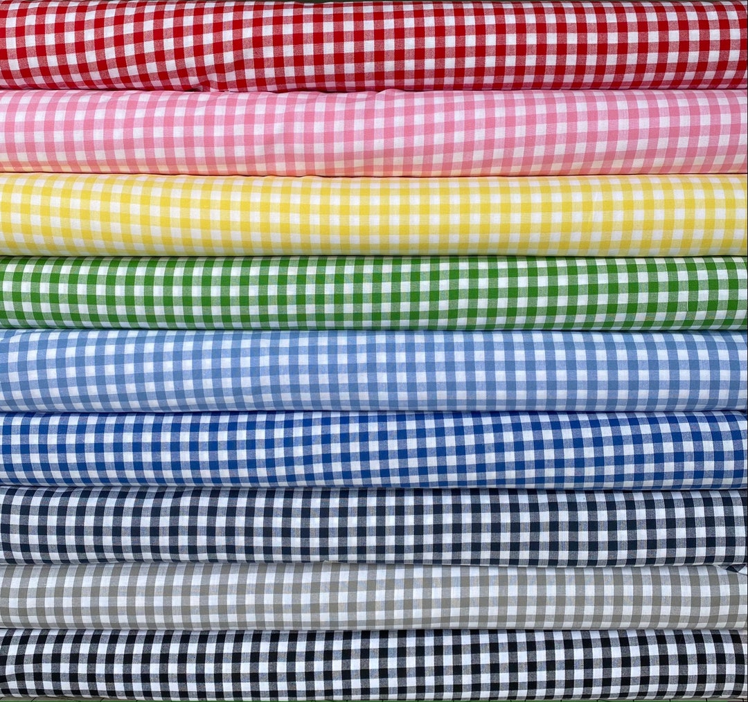 Robert Kaufman CAROLINA GINGHAM Check FABRIC by the Yard, 1/4" P-16368 ...