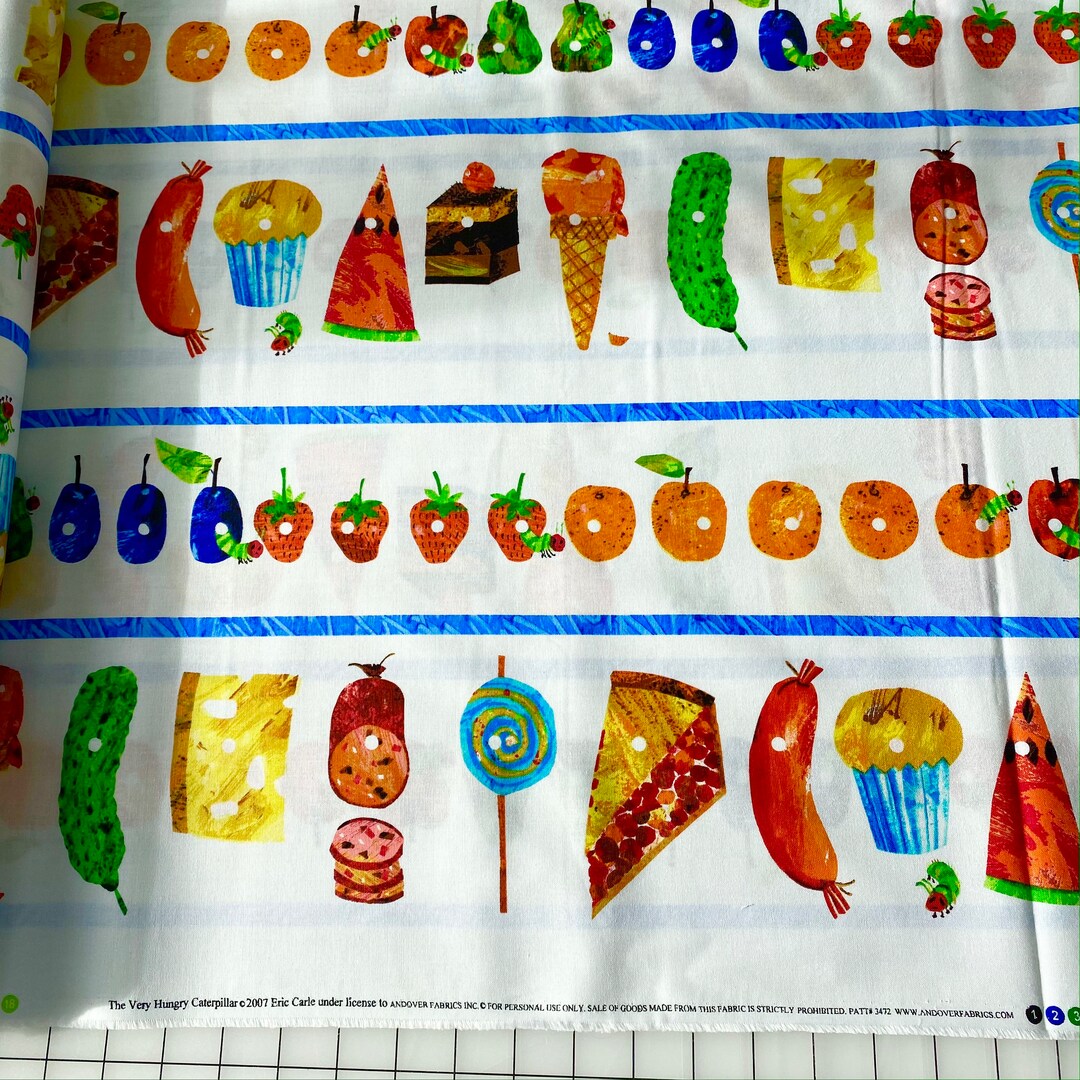 The Very Hungry Caterpillar FOOD STRIPES - 100% Cotton Quilt Fabric ...