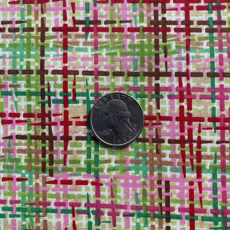 Printed DONEGAL TWEED PLAID Fabric by the Yard or Cut, 100% Cotton ...