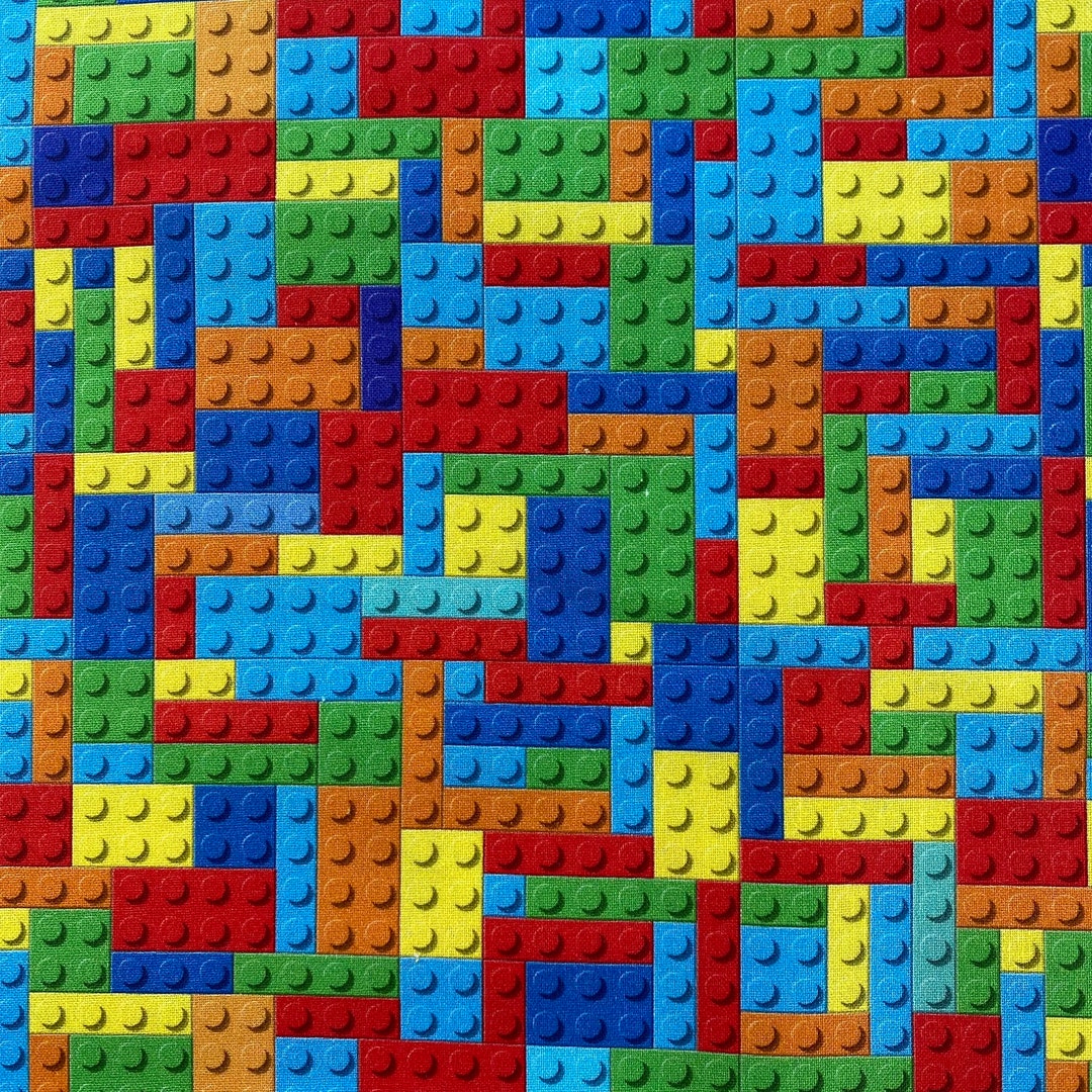 BUILDING BLOCKS PRIMARY Colors 100% Cotton Fabric by Yard or Select ...