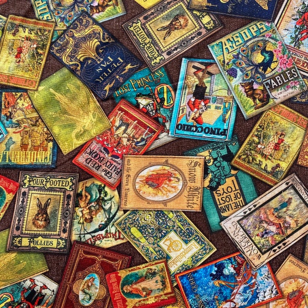 Library Book Fabric - Etsy