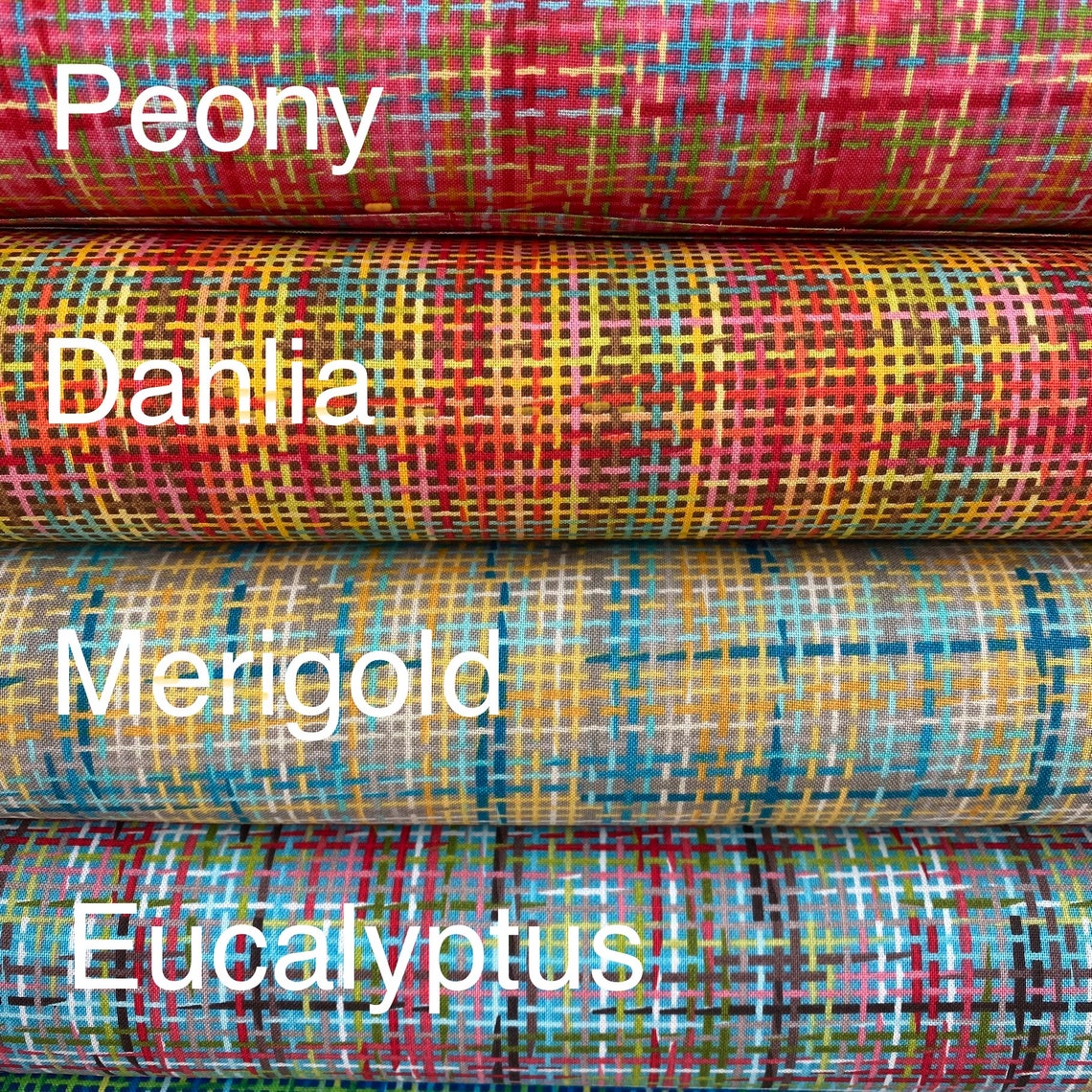 Printed DONEGAL TWEED PLAID - 8 Piece Fat Quarter Bundle Set Fabric ...