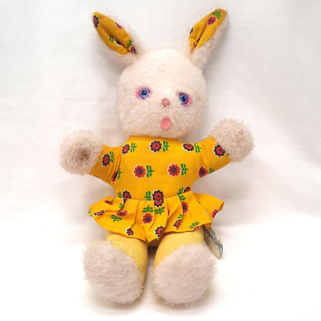 Vintage 1950s Knickerbocker Animals of Distinction 10" Bunny in Yellow ...