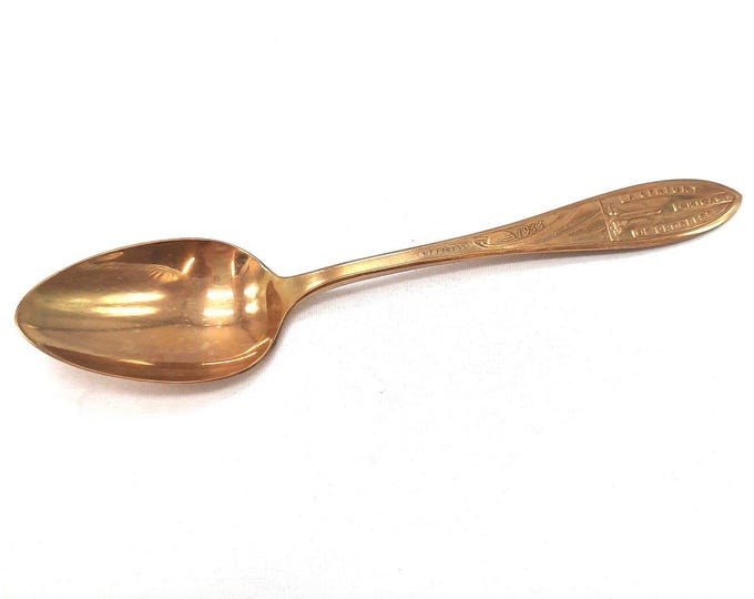 VTG Official 1933 World's Fair Chicago Souvenir Spoon Dirigold Green ...