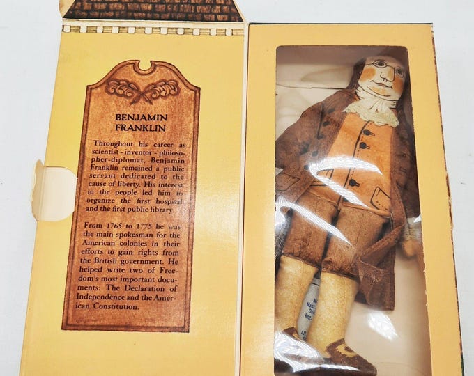 Hallmark Bicentennial Commemorative Benjamin Franklin Cloth Doll 1976 ...