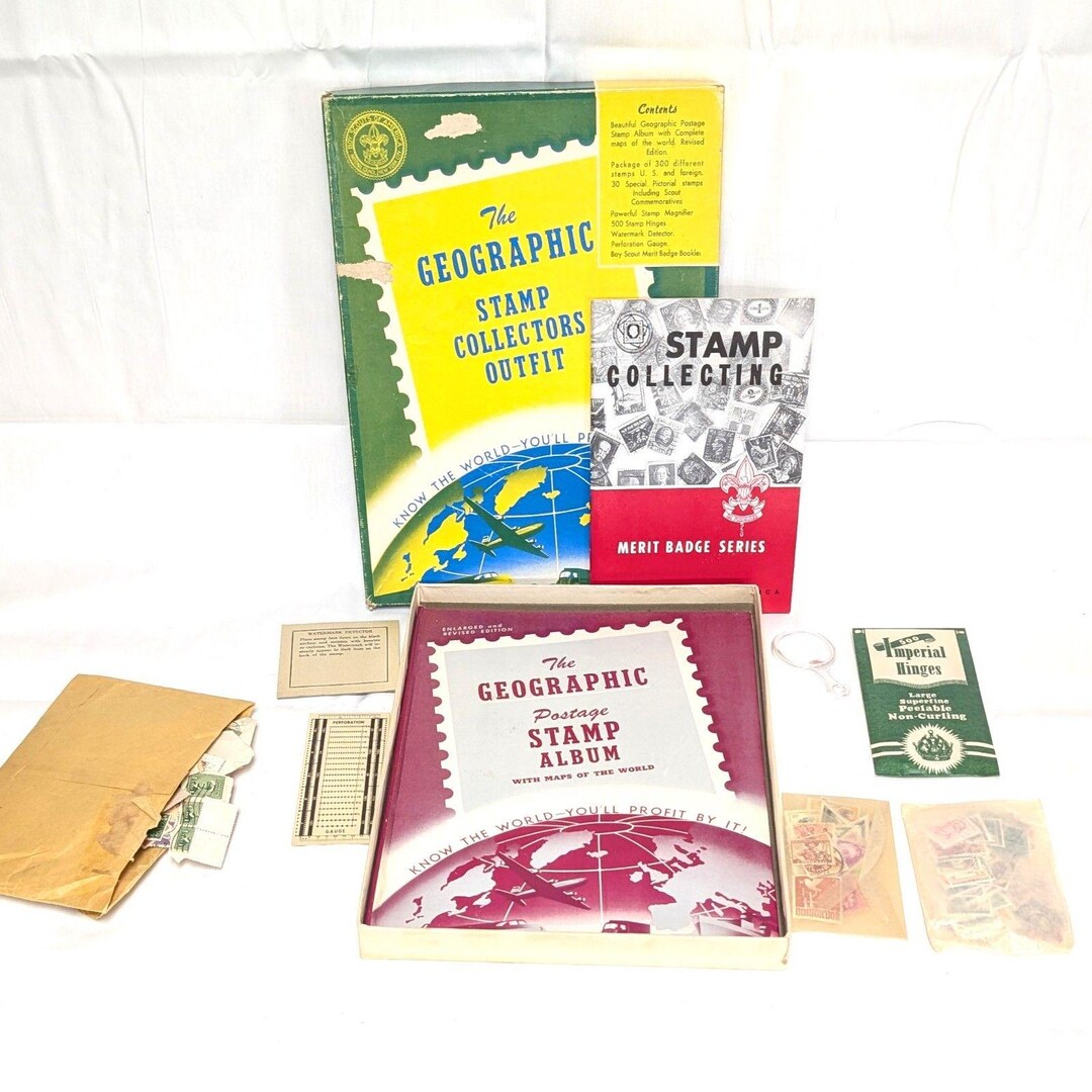 1950s Boy Scouts BSA Geographic Stamp Collectors Merit Badge Series W ...