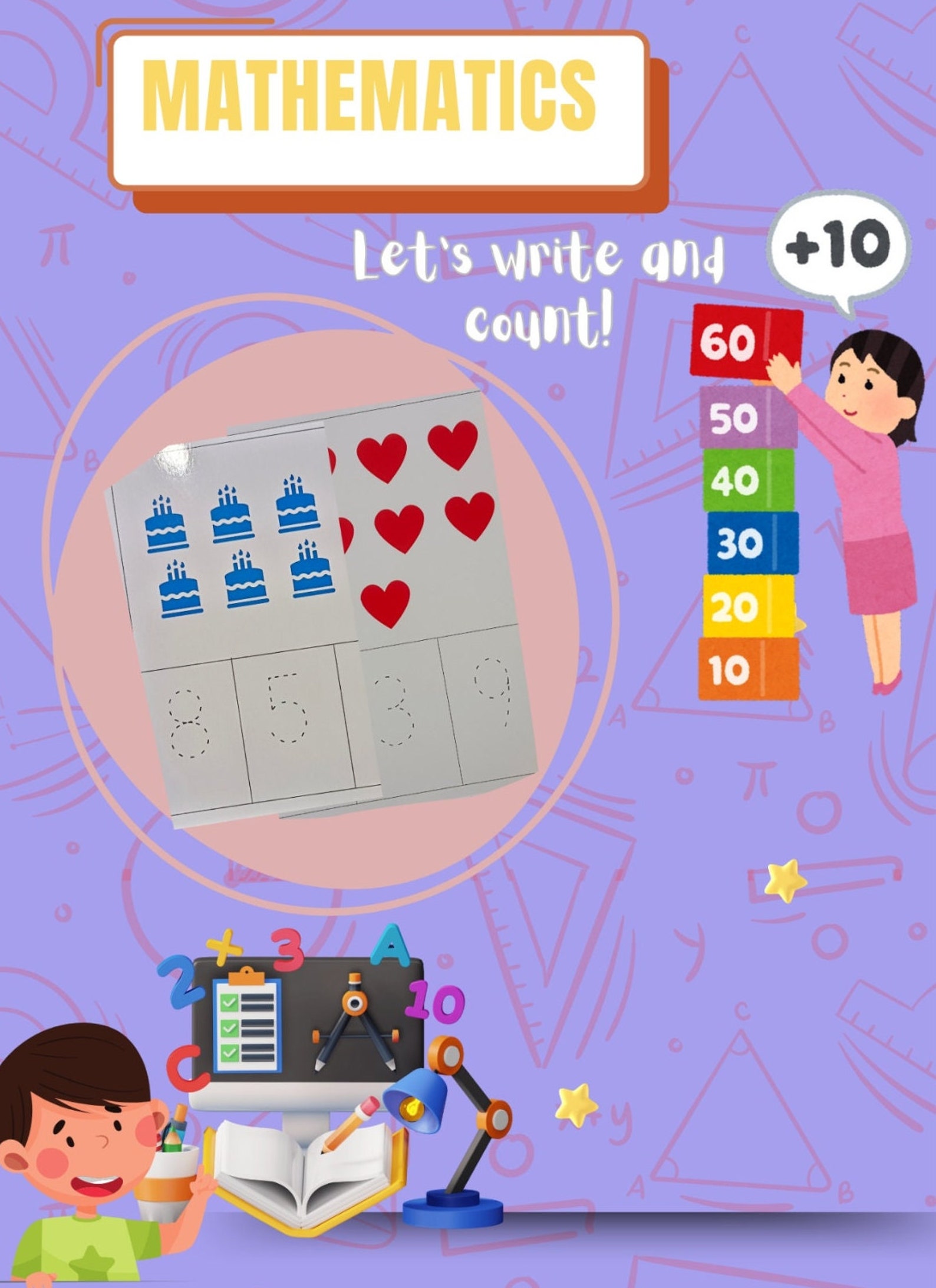 Mathematics Worksheet for Kids - Etsy