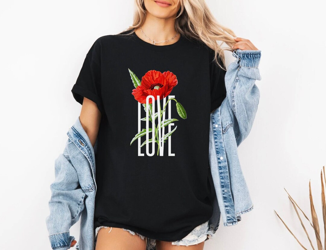 Rose Shirt Design for Women Flower Lovers Rose Lovers Shirt for Nature ...