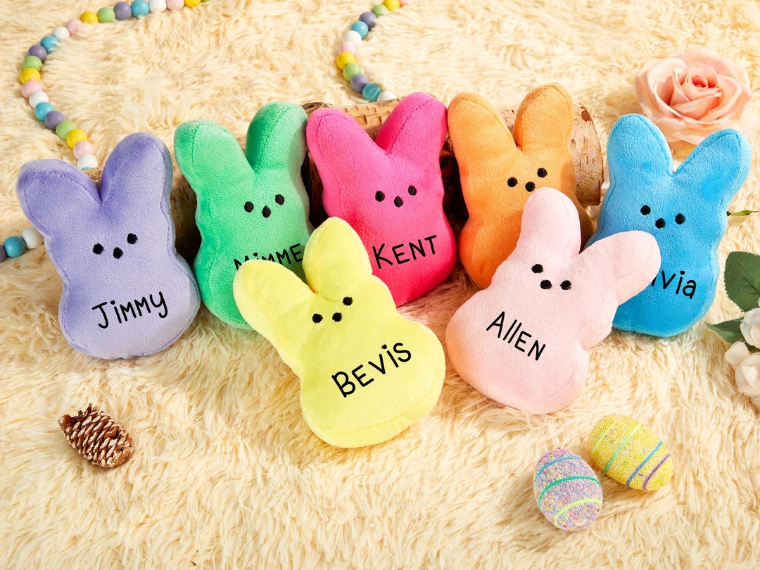 Easter Peeps Bunny Plush Toy,personalized Peeps Bunnies,mini Peeps ...