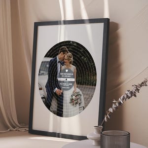 Custom Song Lyrics Wall Art Poster, Personalized Valentines Day Gift ...