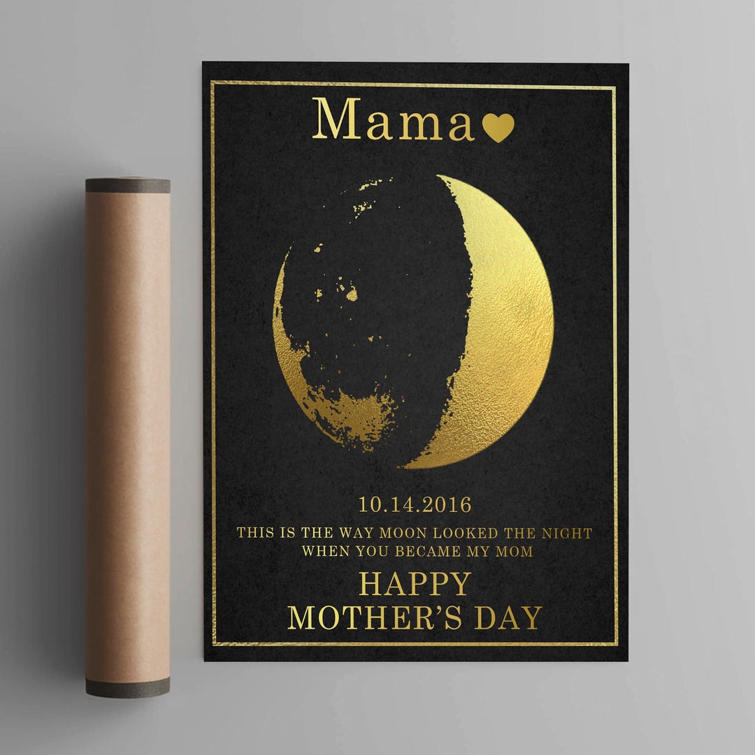 Personalized Moon Phase by Date Poster Print Gift, When You Became My ...