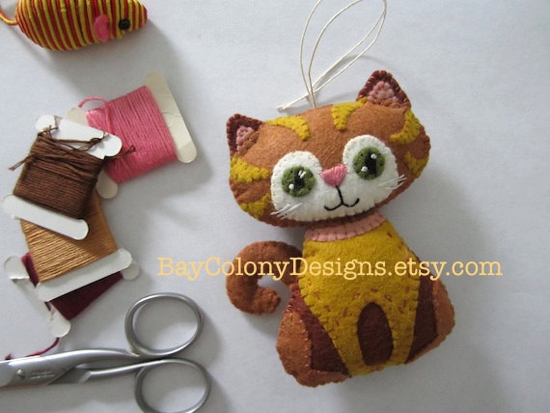 INSTANT DOWNLOAD Felt Ornament Sewing Pattern-- Kitten Love (92115) - Etsy