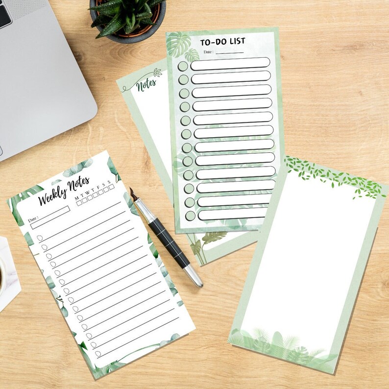 Plants Inspired Notepad, Printable Notepad, Monstera Notepad, Calming ...