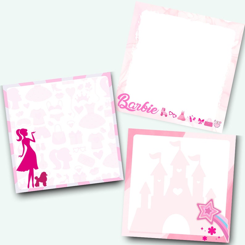 Barbie Memo Pad, Barbie Notepad, Printable Memo Pad, Barbie Notepad ...