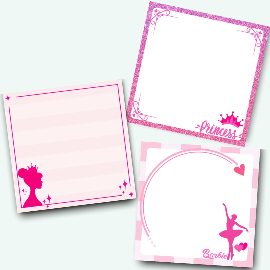 Barbie Memo Pad, Barbie Notepad, Printable Memo Pad, Barbie Notepad ...