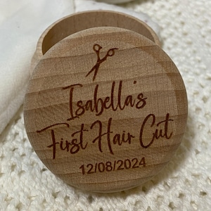 Babies First Haircut Box, Haircut Keepsake Box, First Curl Box, Lock of ...