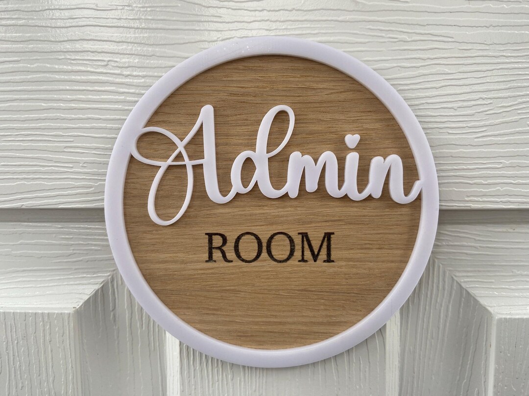 Double Layer 10cm Custom Door Sign With 26 Acrylic Colours ...