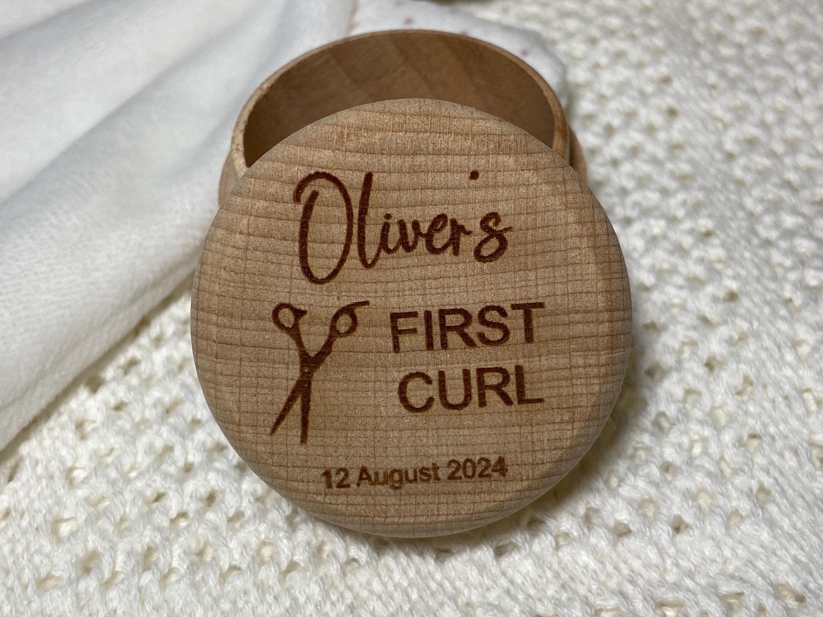 Babies First Haircut Box, Haircut Keepsake Box, First Curl Box, Lock of ...
