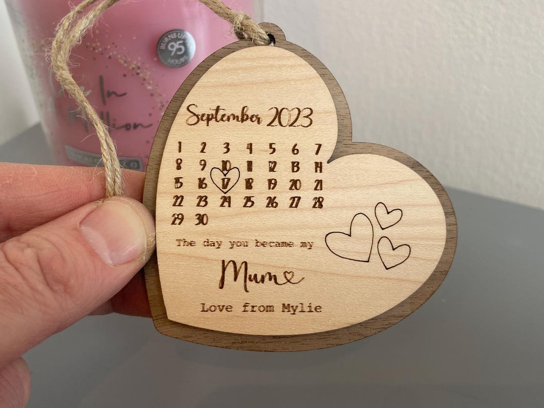 Personalised Mother's Day Calendar Ornament, Day You Became My Mummy ...