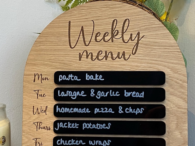 Personalised Weekly Menu Planner With Family Name, Meal Planner ...
