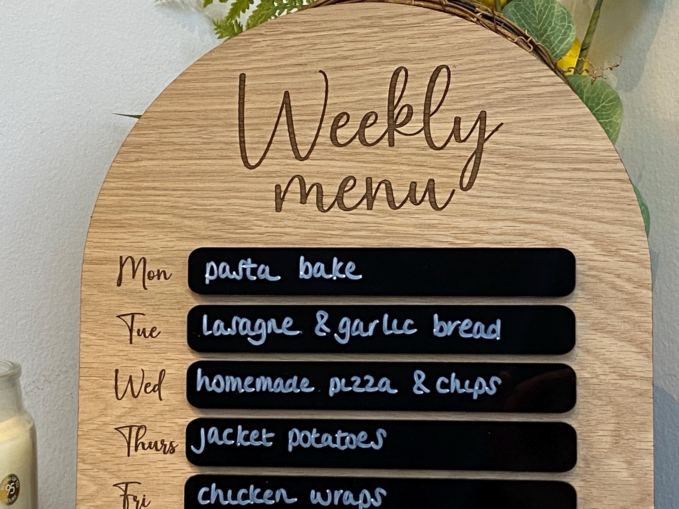 Personalised Weekly Menu Planner With Family Name, Meal Planner ...