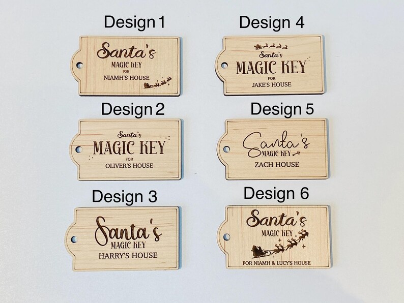 Personalised Santa's Magic Key and Tag, Father Christmas Tag, Christmas ...