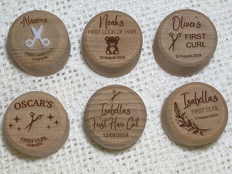Babies First Haircut Box, Haircut Keepsake Box, First Curl Box, Lock of ...