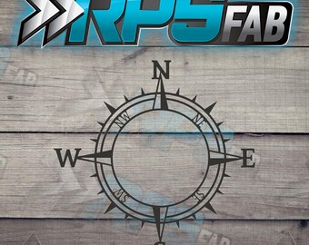 Bass Fish-inspired Compass Metal Art Sign - Etsy