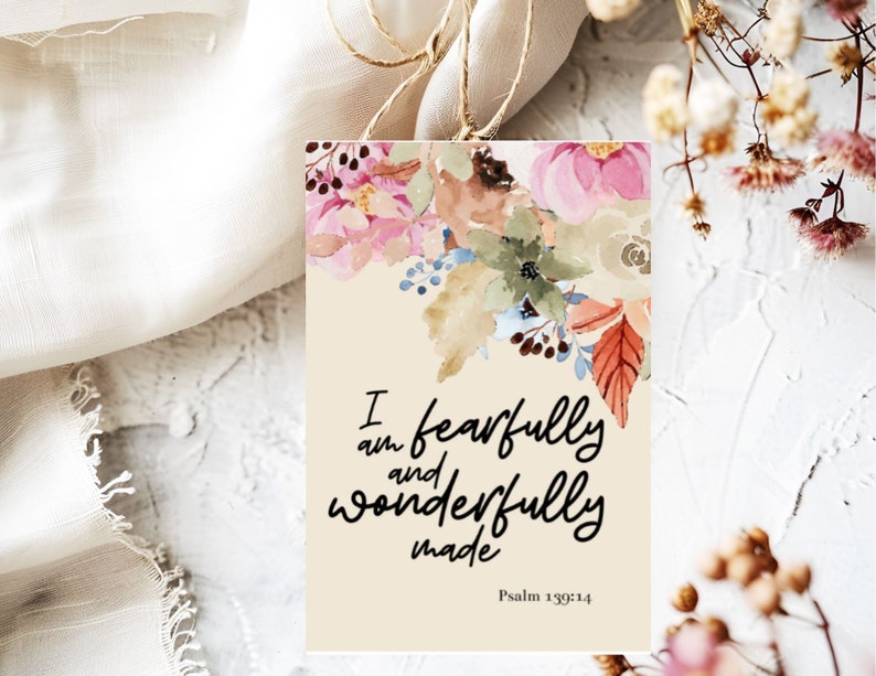 8 Printable BIBLE VERSES TAGS Scripture Art, Eight 2.5x3.5 Size Cards ...