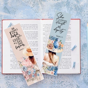 5 Christian Women Bookmarks, Church Bible Verses - Etsy