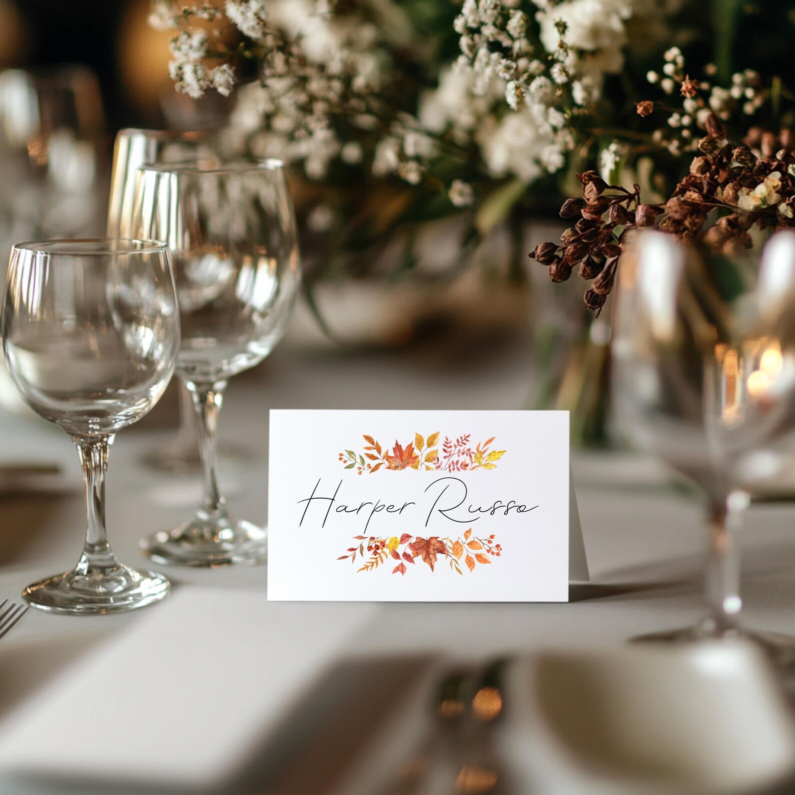 Editable Place Cards, Wedding Place Cards, Thanksgiving Place Cards ...