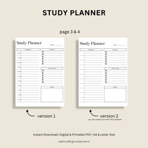 School Planner, Printable Student Planner Bundle, Digital School ...