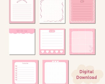 Strawberry Memo Pads Printable | Sticky Notes Printable | Notepads ...