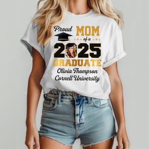 Proud Mom of A 2025 Graduate T-shirt, Proud Mom Shirt, Graduation Mama ...
