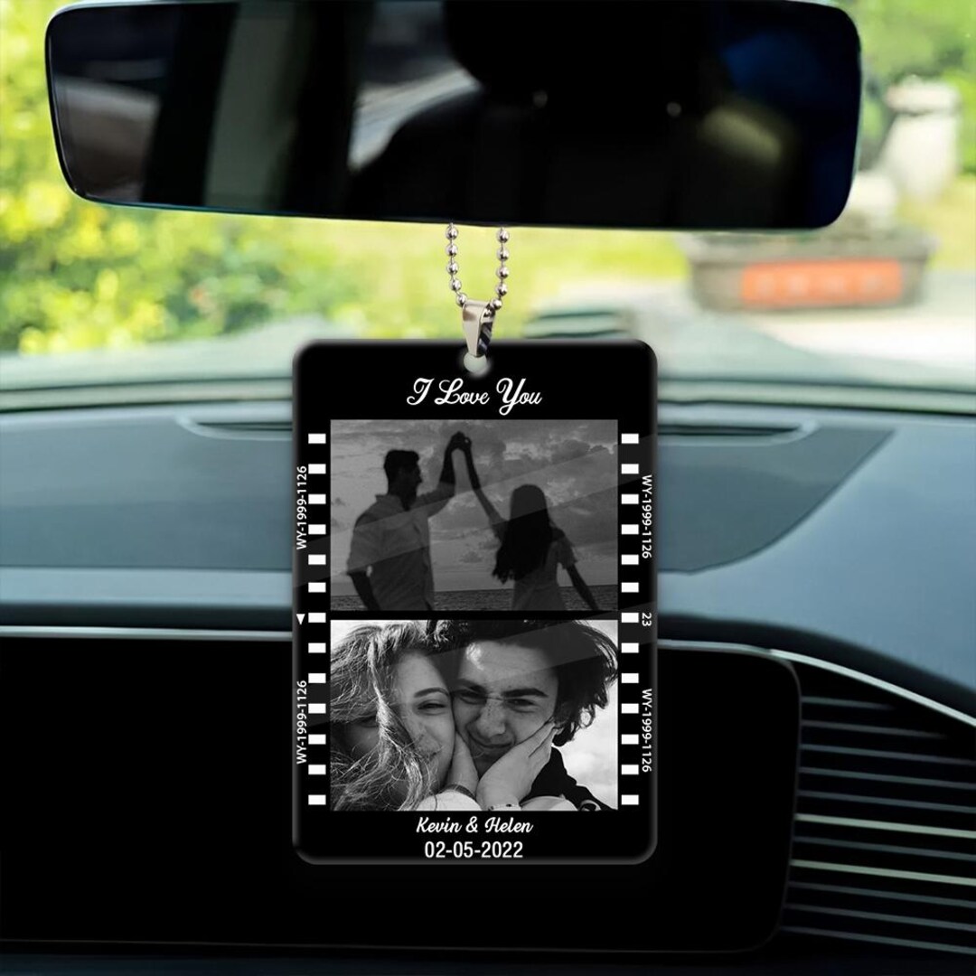 Personalized Photo Car Ornament, Custom Car Ornament, Drive Safe, First ...