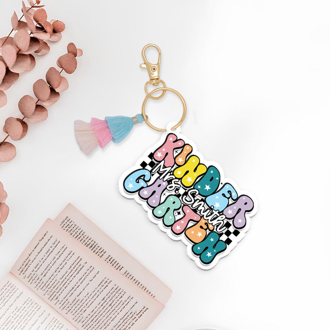 Personalized Teacher Keychain, Cute Teacher Appreciation Gift, Back to ...