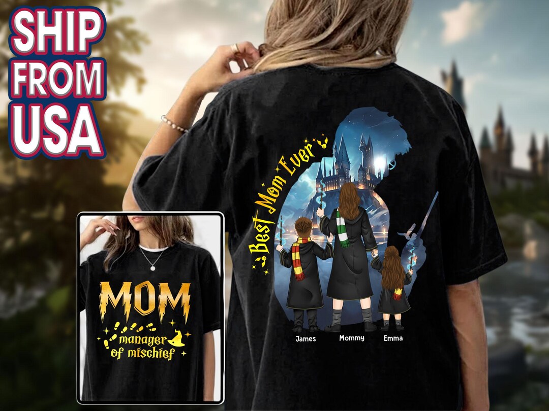 Custom Manager of Mischief Mom Shirt, Best Mom Ever, Magical Mom Tshirt ...