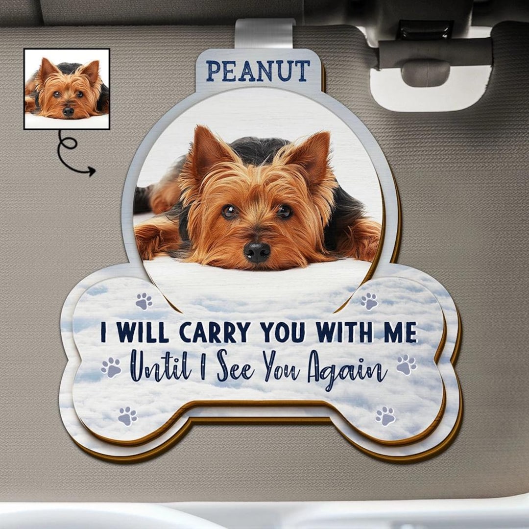Custom Photo Car Visor Clip, Memorial I Am Always With You Visor Clip ...