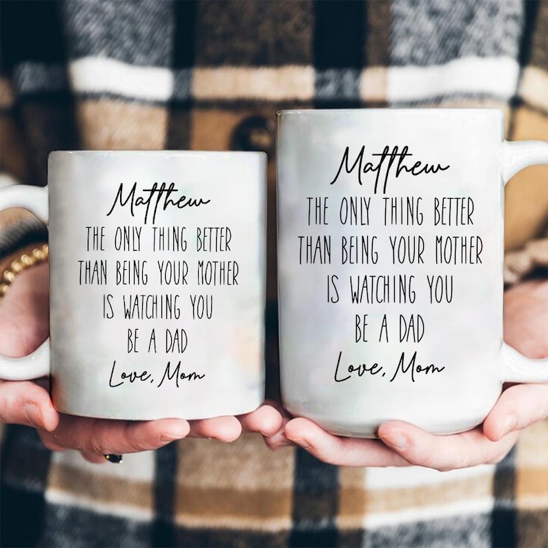 Personalized Mother to Son Mug, Custom Gift for Son, Watching You Be a ...