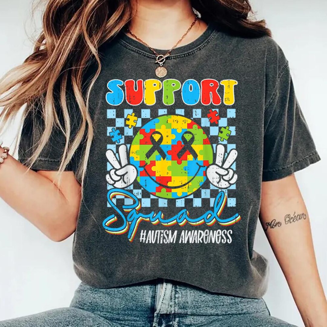 Autism Support Squad Shirt, Autism Awareness Shirt, Support Team Shirt ...