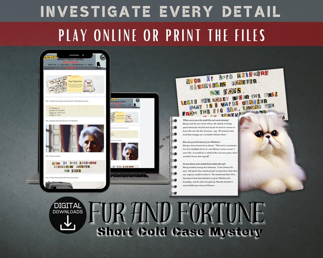 Detective Date Night Game | Printable Cold Case File | Detective Game ...